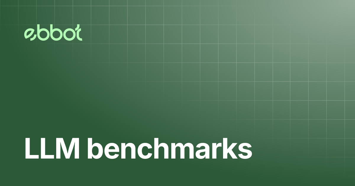 LLM benchmarks | Ebbot Docs