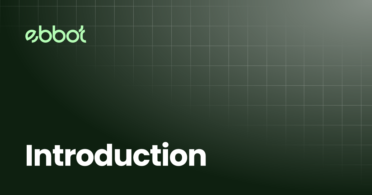 Introduction | Ebbot SDK